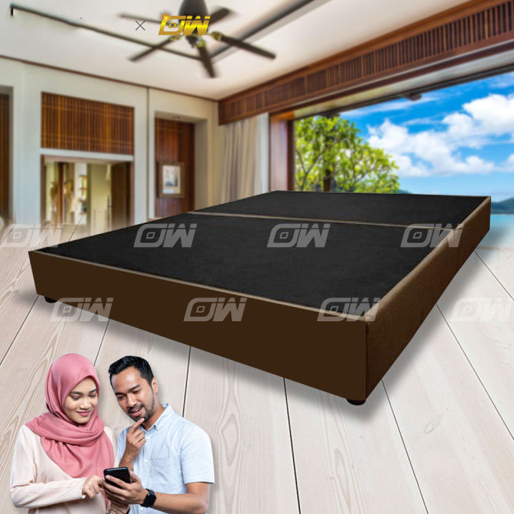 King Size - 8 Inches Sudan Waterproof Dark Brown CASA Leather Divan ...