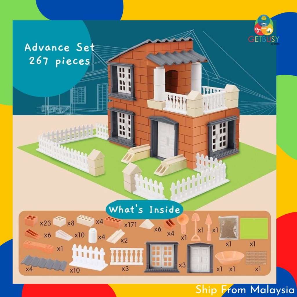 GETBUSYBYIMAN Mini Building Bricks Kit | Shopee Malaysia