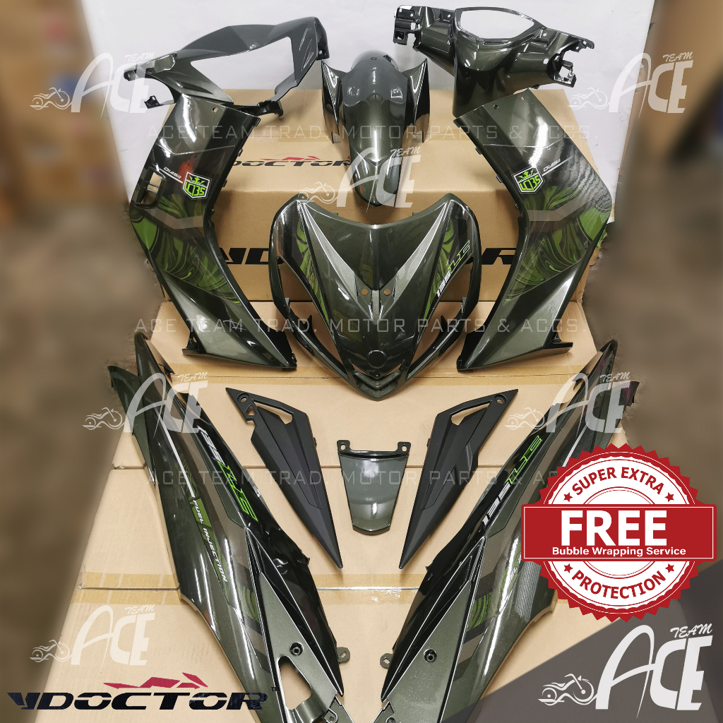 Coverset LC135 V1 DNLGM1 Hijau Lumut Special Edition Yamaha LCV1 Army ...