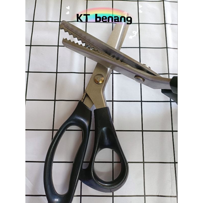 Gunting Zigzag/Triangle Teeth Scissors/Segi Tiga Gigi(5mm) | Shopee ...