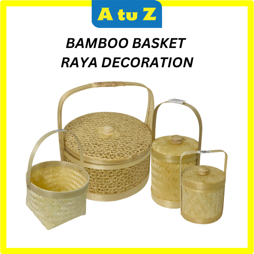 AtuZ Basket Bamboo Bakul Raga Rotan 手提竹篮 HAMPER FRUITS FLOWER ...