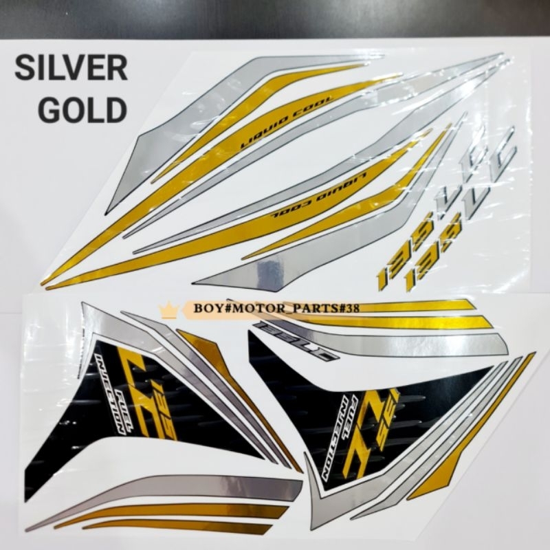 LC135 V8 FI CHROME OVERLAP BODY STICKER 3D COMPUTER CUT SPECIAL EDITION ...