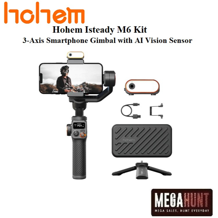 Hohem iSteady M6 Kit 3-axis Smartphone Gimbal with Magnetic Fill Light ...