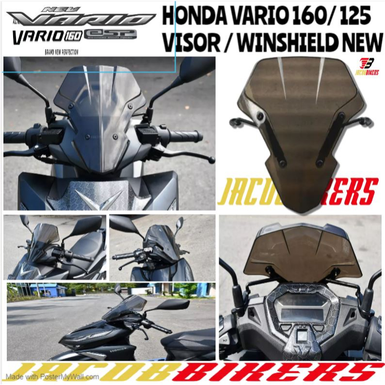 NEW HONDA VARIO 160 125 VISOR CLICK 160 / WINSHIELD NEW VISOR COWLING ...