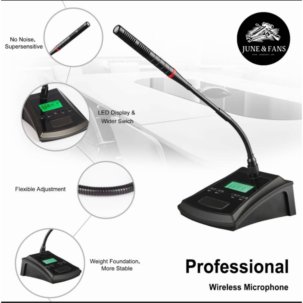 DESKTOP WIRELESS CONFERENCE STAND MICROPHONE FOR COMPUTER MULTIMEDIA ...
