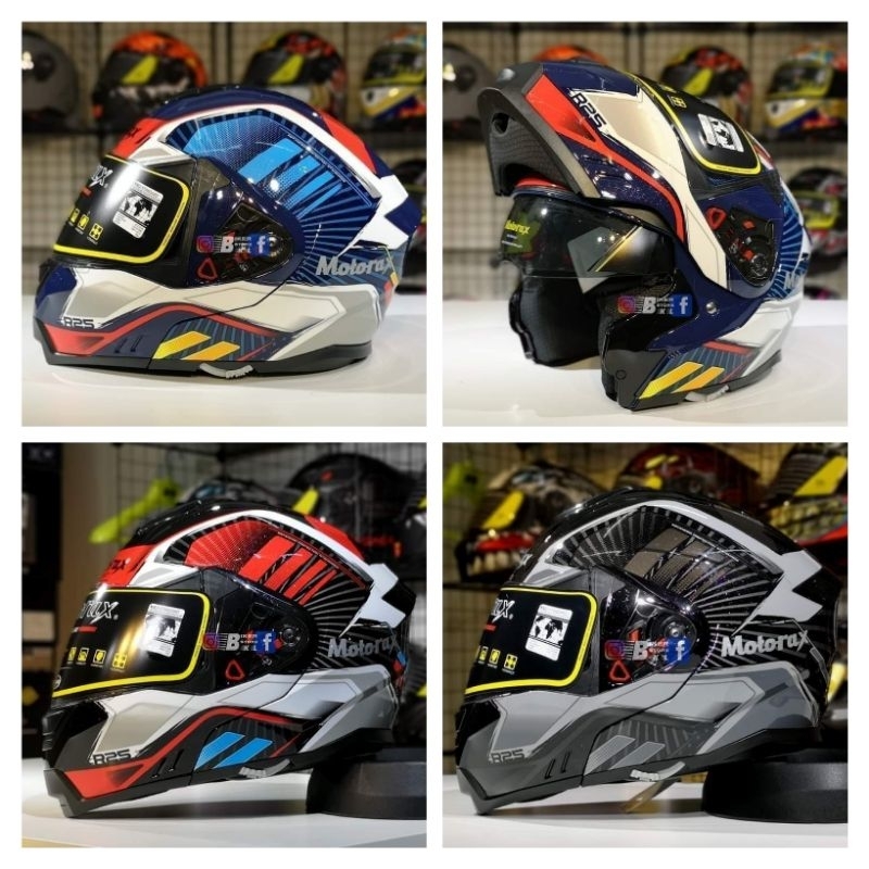 Original Motorax R25 Modular/Flip Up Helmet | Shopee Malaysia
