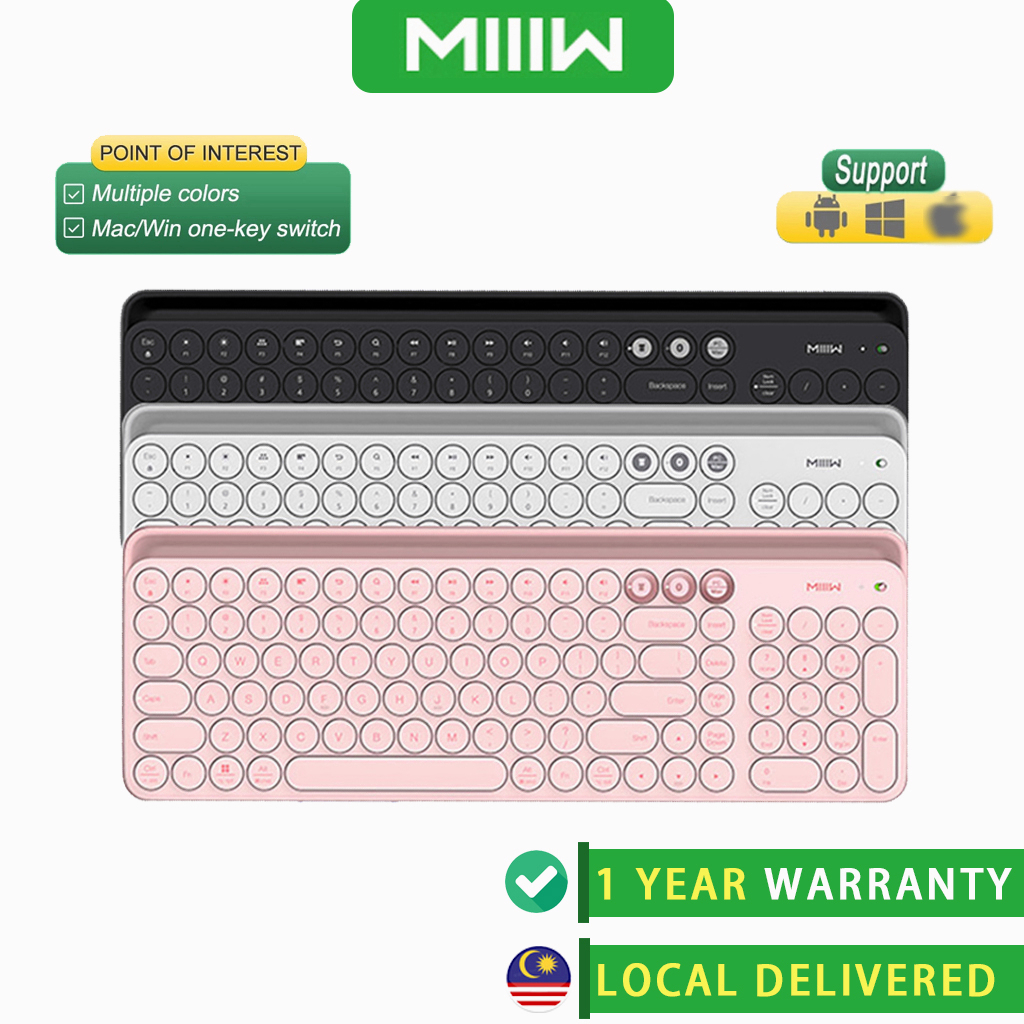 Miiiw K02 Wireless Bluetooth Xiaomi Keyboard 104 Keys Tablet Holder ...