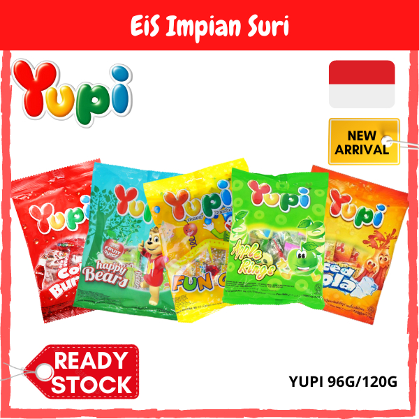 (Ready Stock!!) Yupi 84g/88g/96g/110g/112g/120g Gummy Candy Jelly Gum Assorted Flavour | Shopee ...