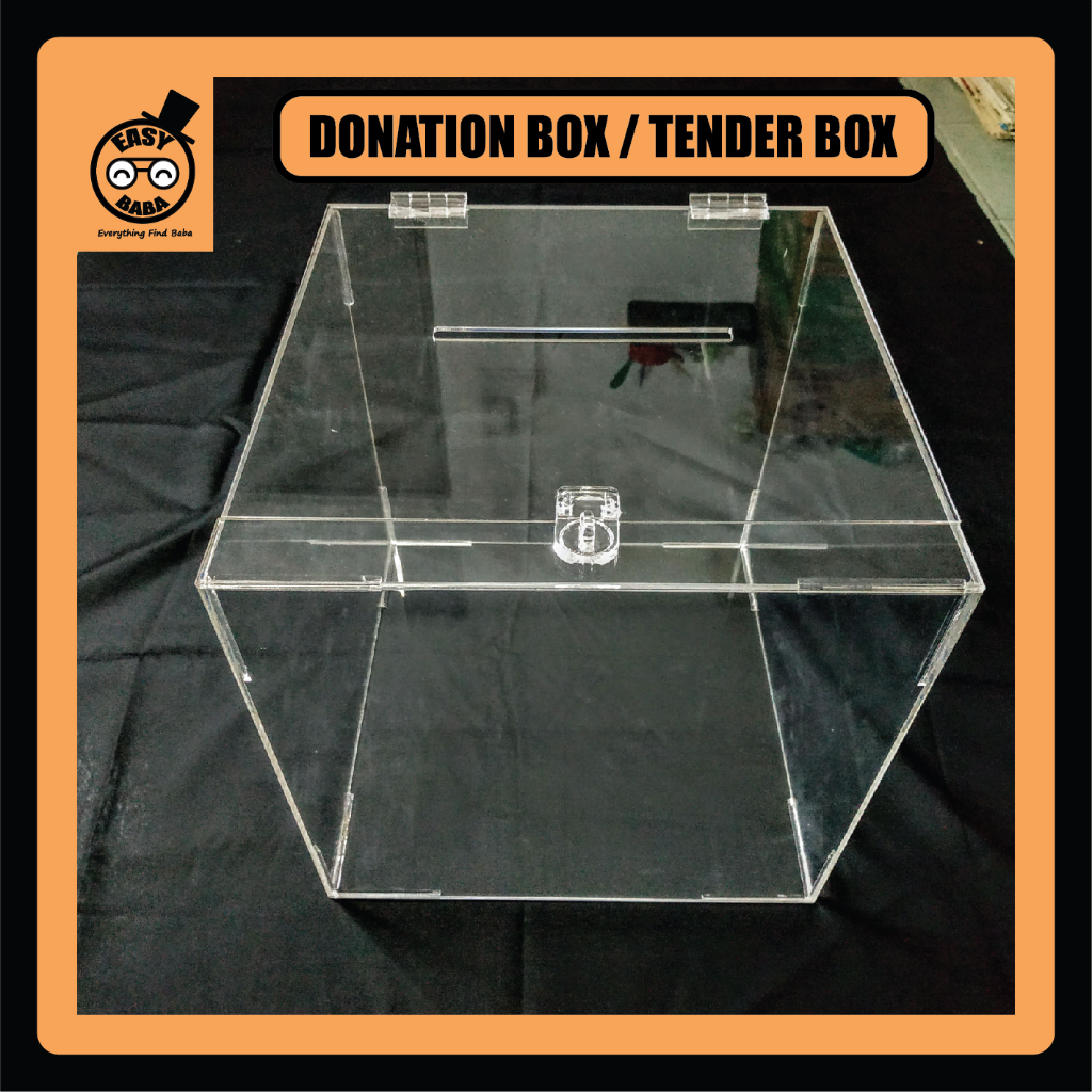 🔥 Acrylic Donation & Tender Box 🔥 Local Made Product | Shopee Malaysia