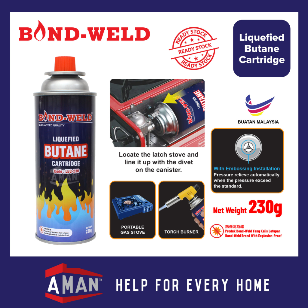 BOND WELD Liquefied Butane Gas Cartridge Gas Bottle Gas Torch Gas Tin ...