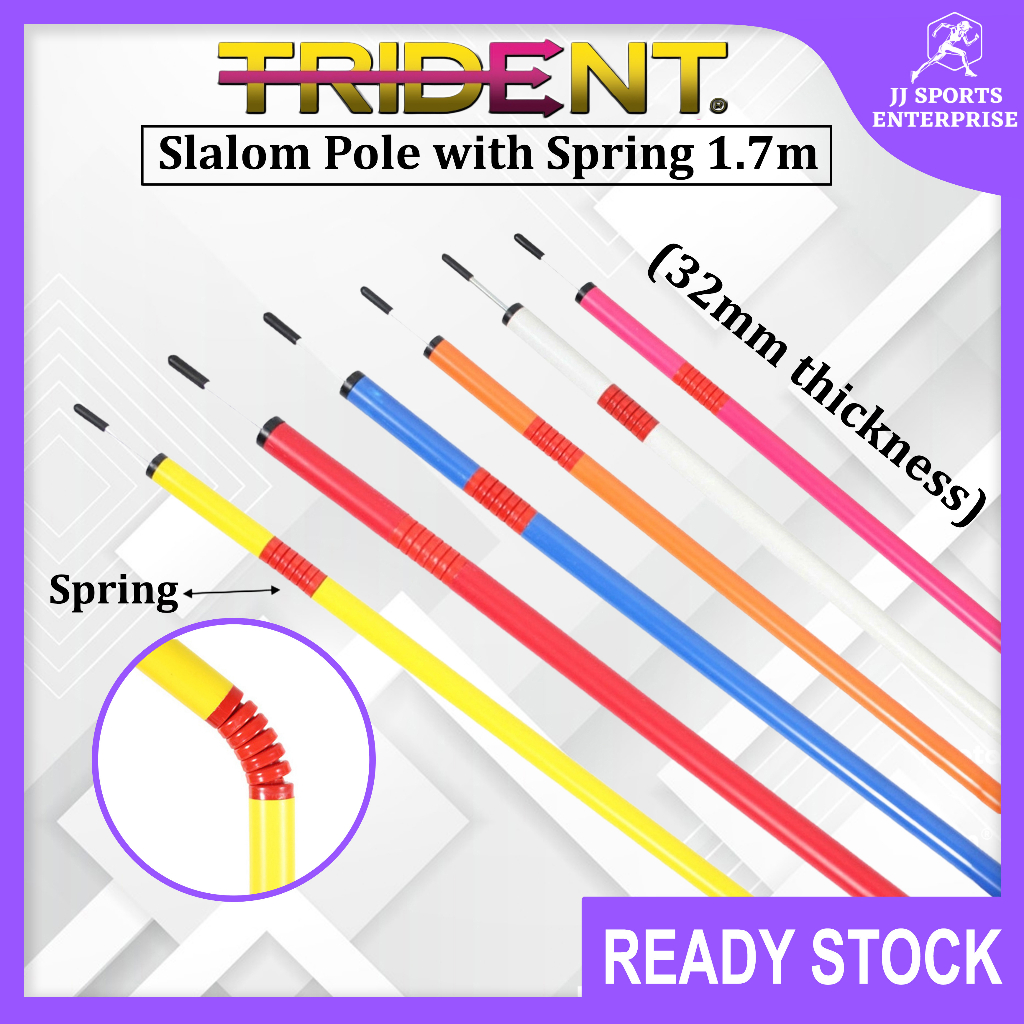Trident Slalom Pole with Spring For Agility Training Pole Tiang Latihan ...