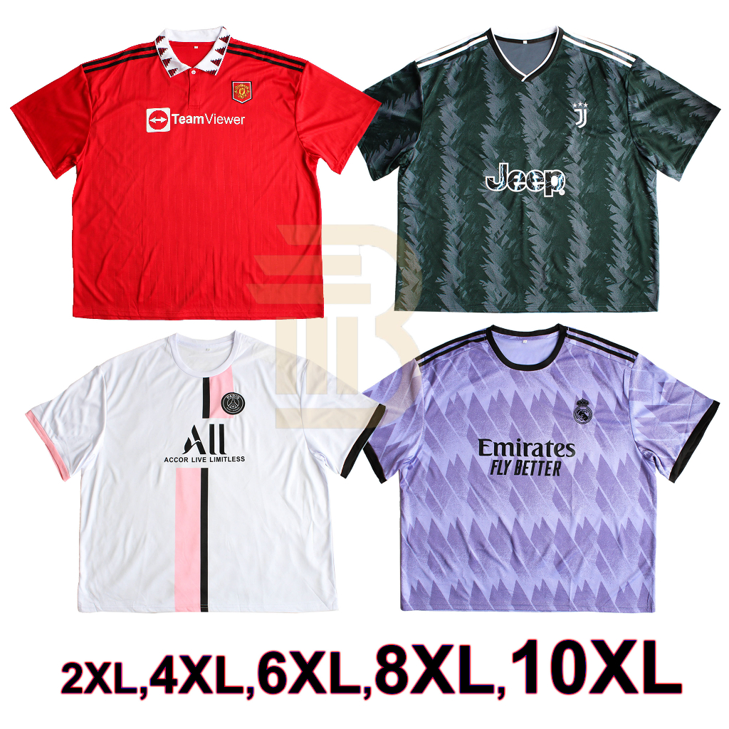 (HARGA BORONG) BAJU JERSY BOLA SEPAK CUTTING BESAR / PLUS SIZE FOOTBALL CLUB DESIGN MEN JERSEY ...