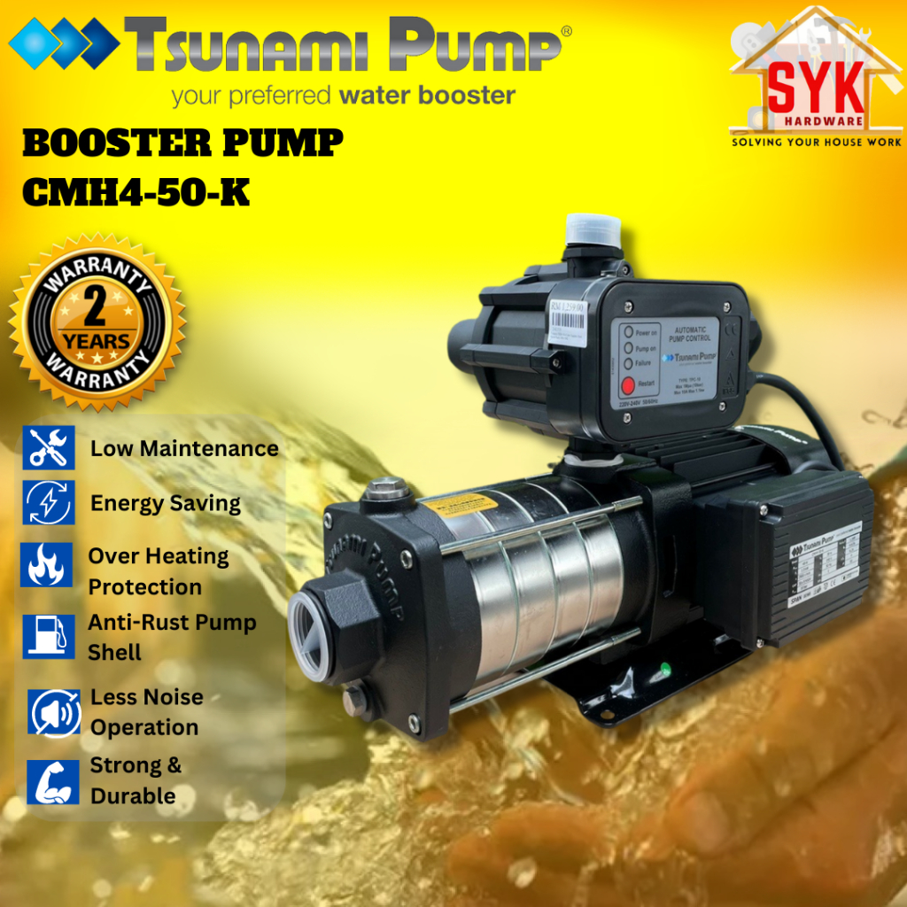 SYK Tsunami Pump CMH4-50-K Home Water Booster Pump Water Pressure ...