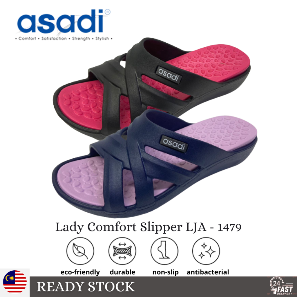 ASADI Lady Sandal LJA - 1479 anti-slip casual daily wear | Kasut Slip ...