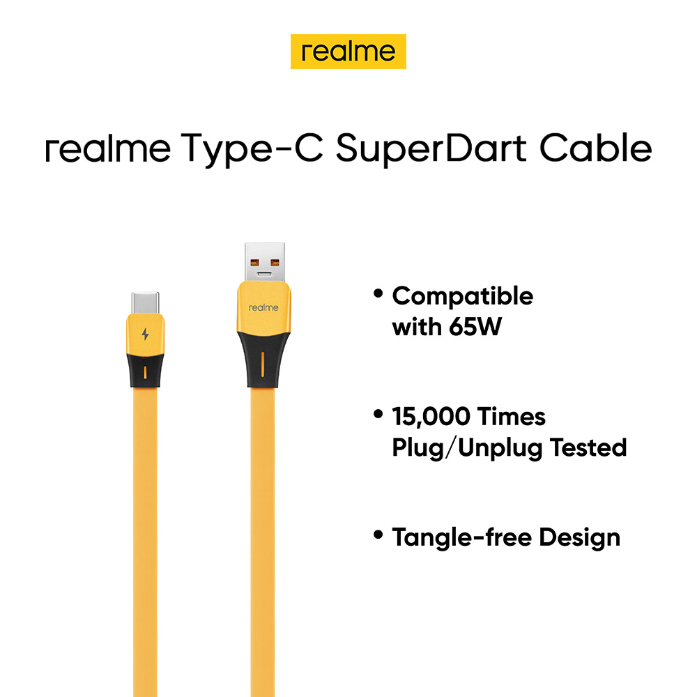 realme Type C SuperDart Cable Supports SuperDart Charge Convenience ... realme Type C SuperDart Cable Supports SuperDart Charge Convenience ...