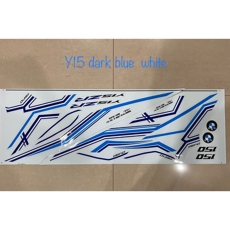 Yamaha y15 body sticker BMW dark blue white | Shopee Malaysia