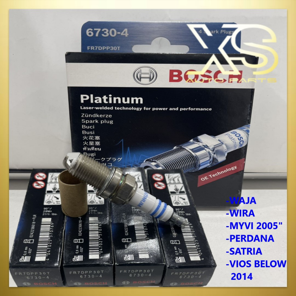 100% ORIGINAL BOSCH PLATINUM SPARK PLUG Proton Wira 1.6，waja 1.6，Toyota ...