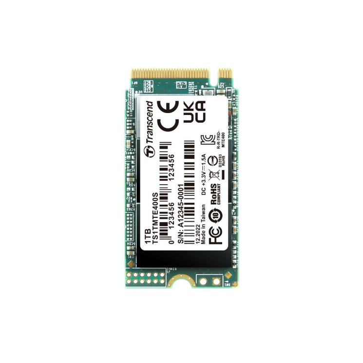 Transcend MTE400S NVMe PCIe Gen3 x4 M.2 2242 Internal Solid State Drive (SSD) 3D TLC NAND ...