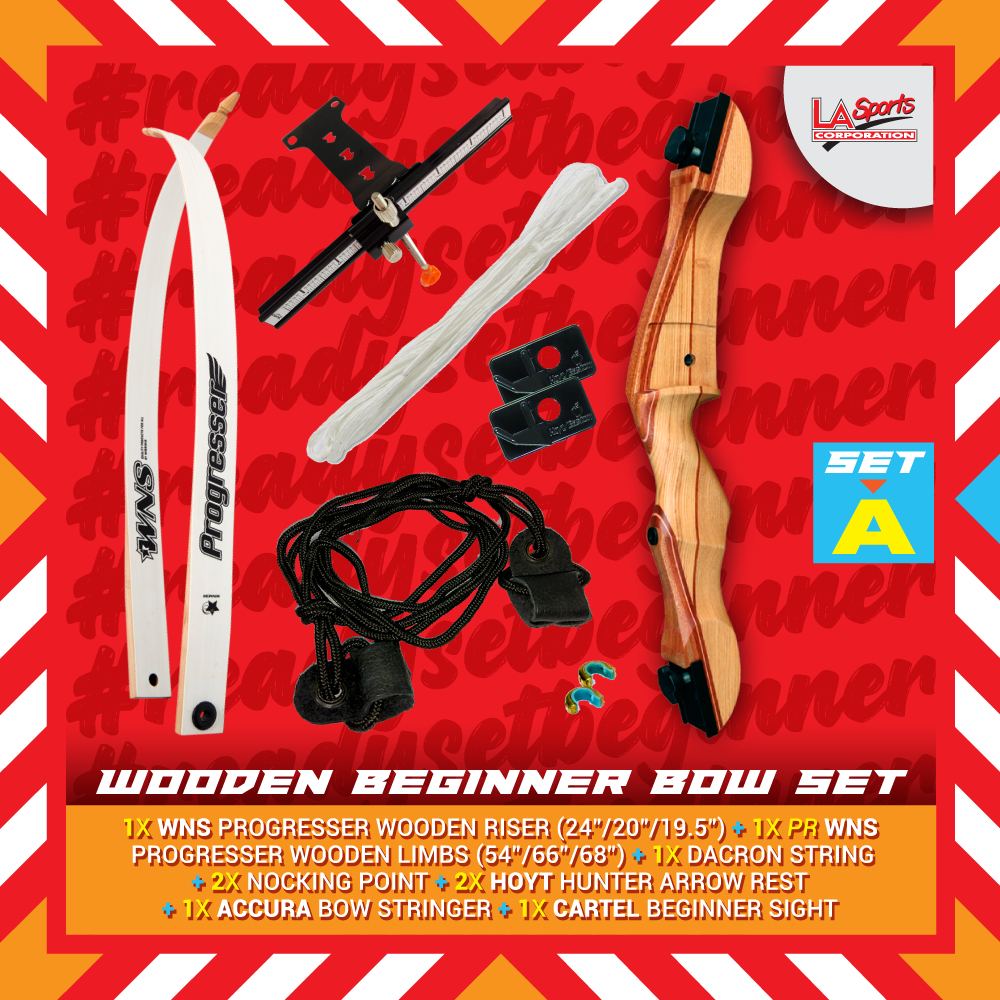 ARCHERY WOODEN BEGINNER BOW SET (RTS) - (EXCLUDES ARROWS) | Shopee Malaysia