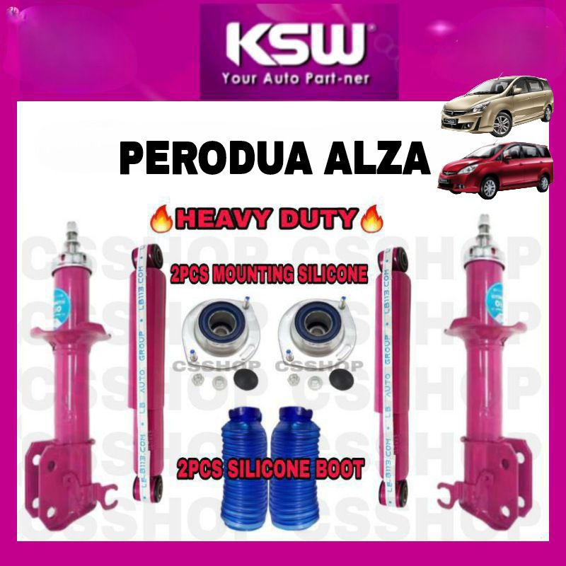 PERODUA ALZA 09-2021 ABSORBER FRONT + BOOT+ MOUNTING ORIGINAL KSW HEAVY ...