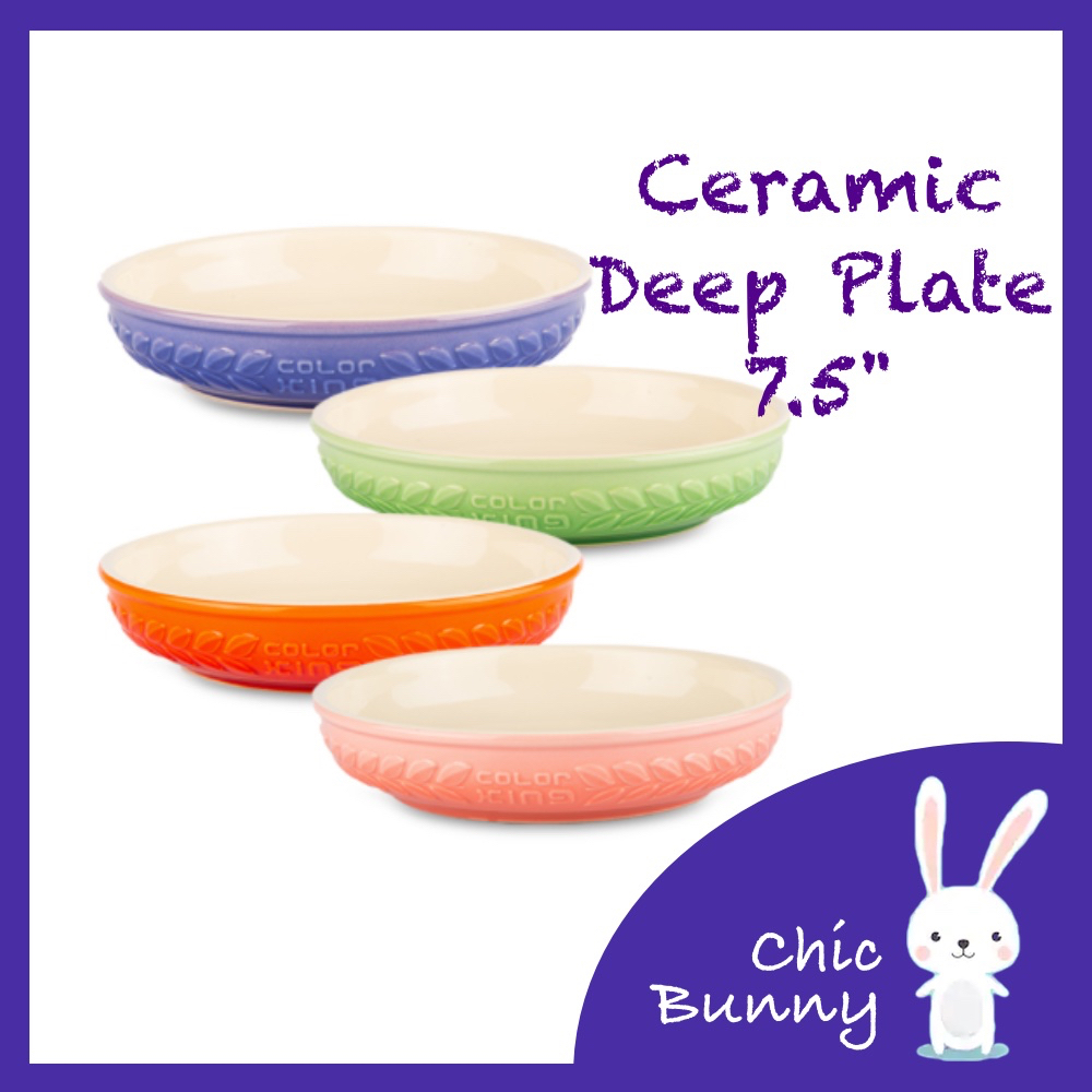 LUXE Ceramic Deep Plate 7.5" x 4pcs | Shopee Malaysia