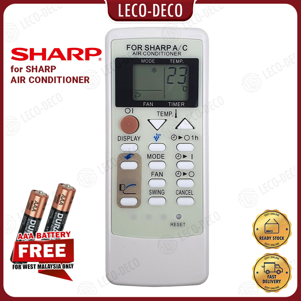 【𝐅𝐑𝐄𝐄 𝐁𝐀𝐓𝐓𝐄𝐑𝐘 𝐀𝐀𝐀 𝐗𝟐 】 UNIVERSAL A751 REPLACEMENT SHARP AIR COND AIR ...