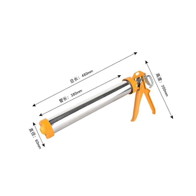 9“ 16" Stainless Steel Caulking Gun 600ml Pressing Inject Silicone ...