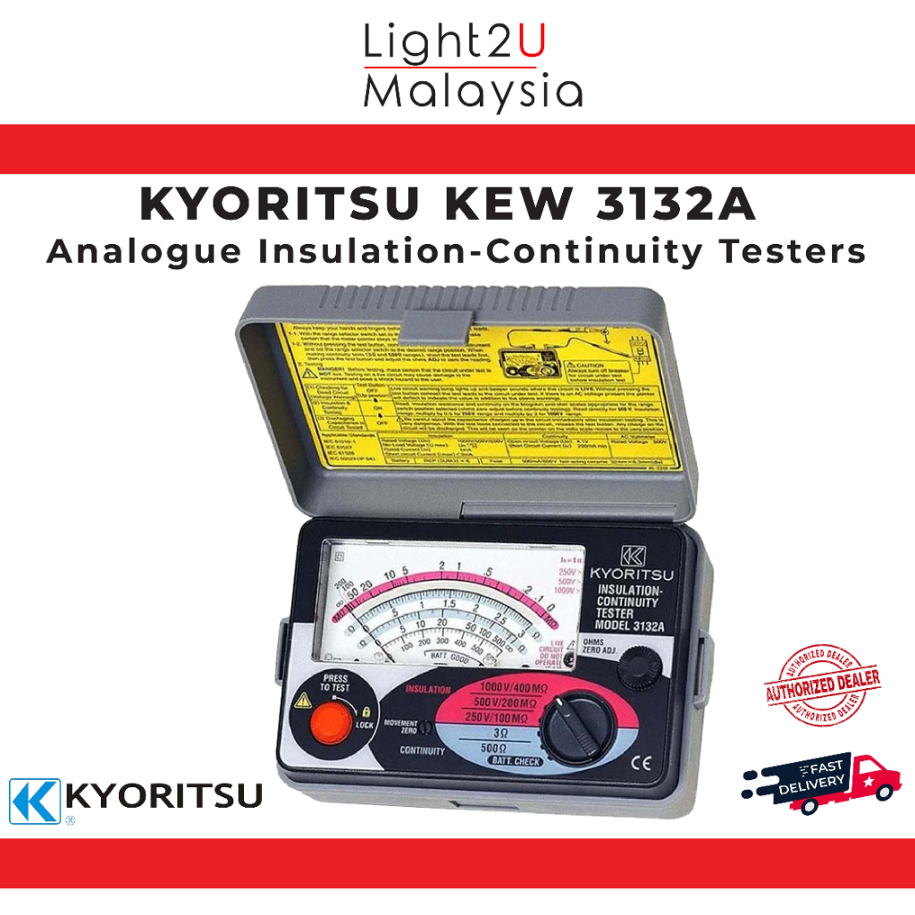 Kyoritsu KEW 3132A Analogue Insulation / Continuity Testers | Shopee ...