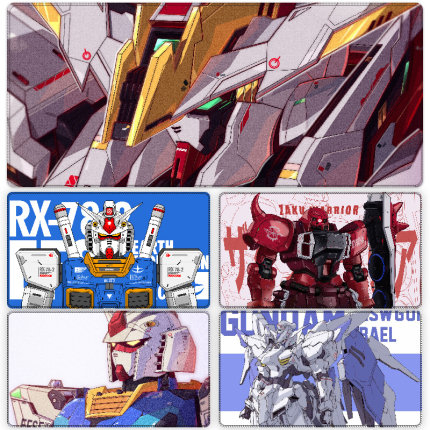 (900X400MM) GUNDAM ROBOT LARGE MOUSE PAD NON SLIP GAMING PELAPIK ...