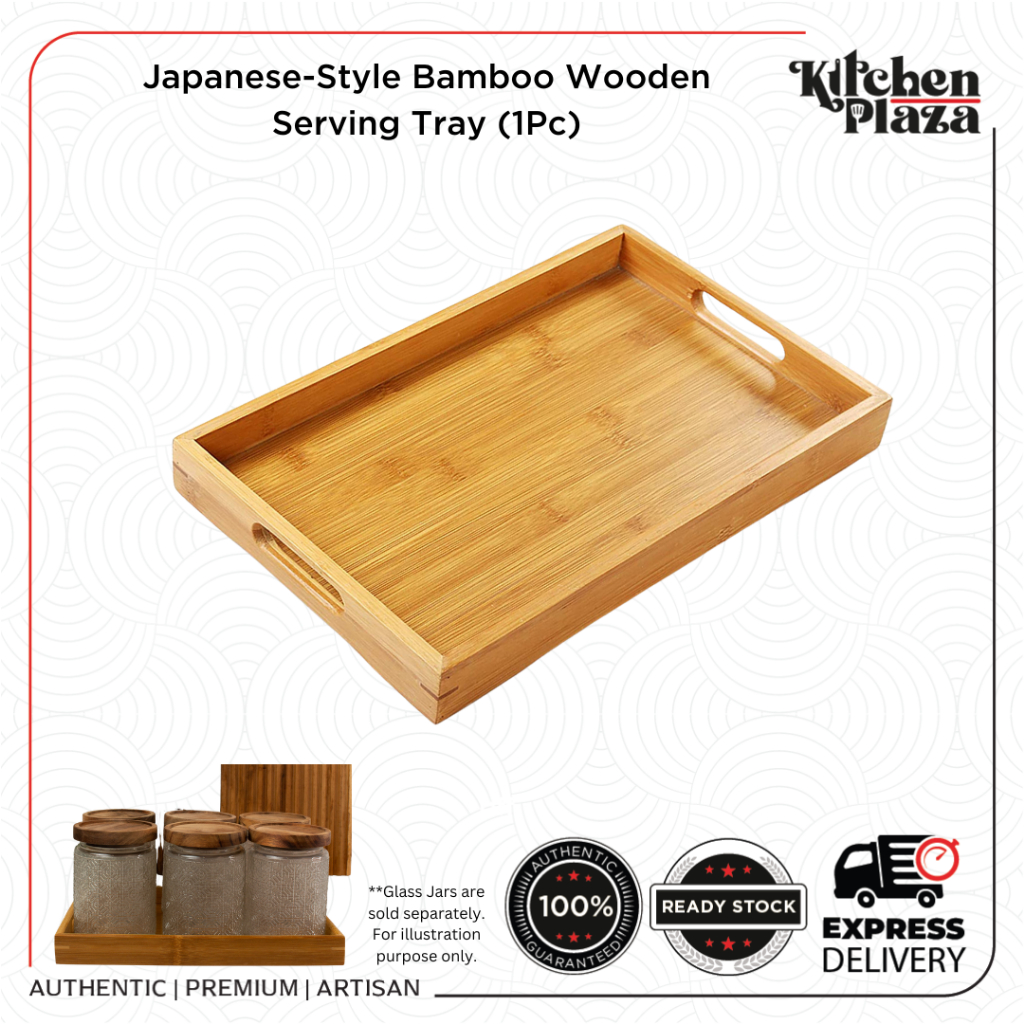 Japanese-Style Bamboo Wooden Serving Tray (1Pc) | Shopee Malaysia