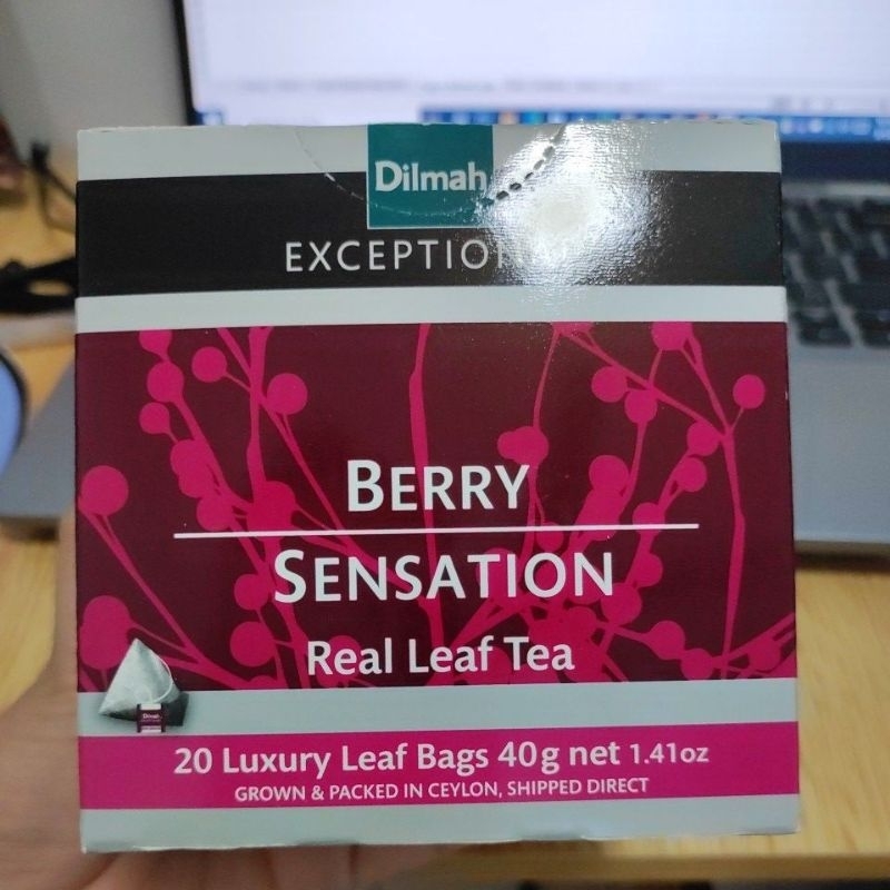 Dilmah Exceptional Berry Sensation Real Leaf Tea, 20 Luxury Leaf Bags ...