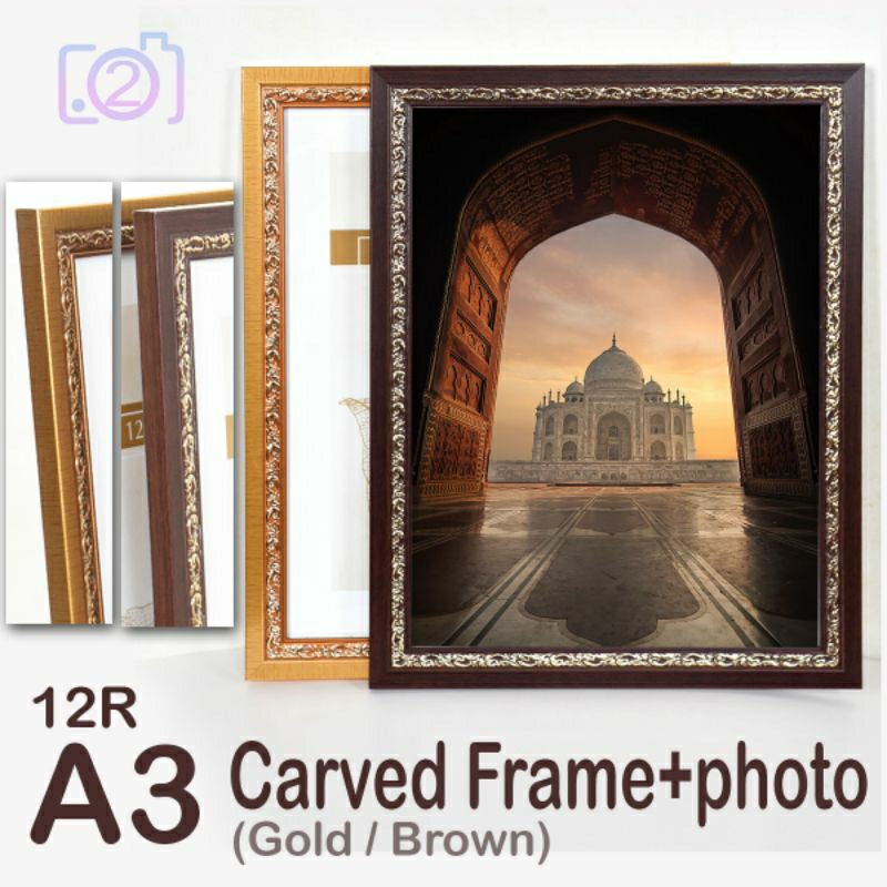 Photo with frame #sizeA4 to 12R# gambar dan bingkai (glassless ...