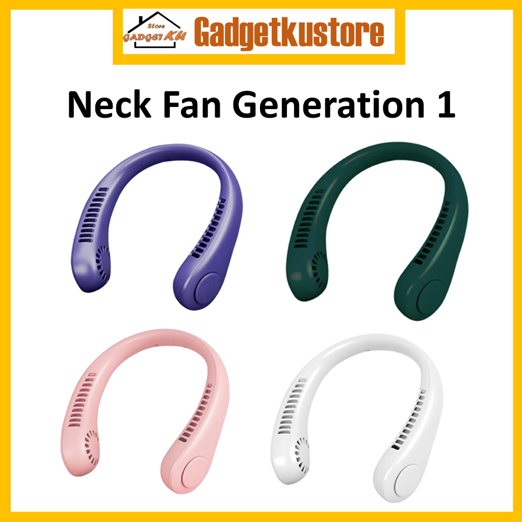 Vaneless Adjustable Hanging Neck Fan three speeds air fan USB ...