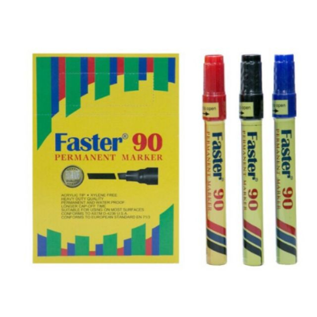 Faster 90 Permanent Marker ( 12pcs / Box ) | Shopee Malaysia