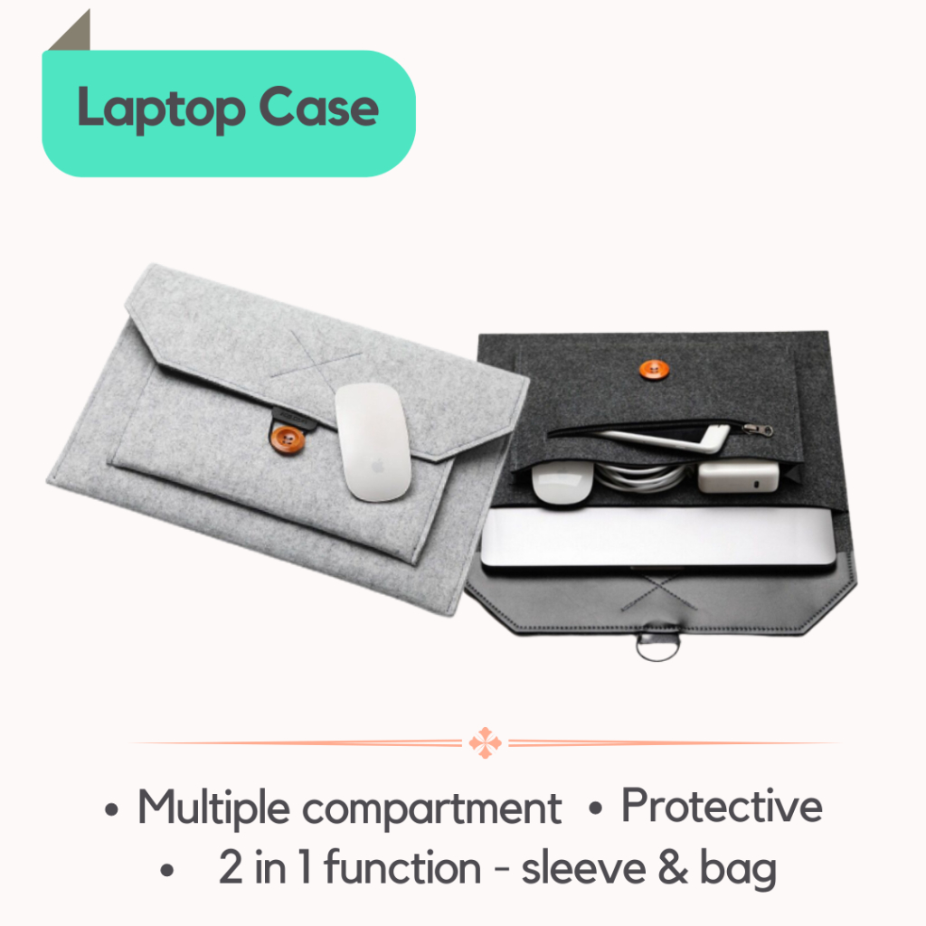 *READY STOCK* 多用途毛毡电脑包 Laptop Sleeve Case Notebook Cover Protective ...