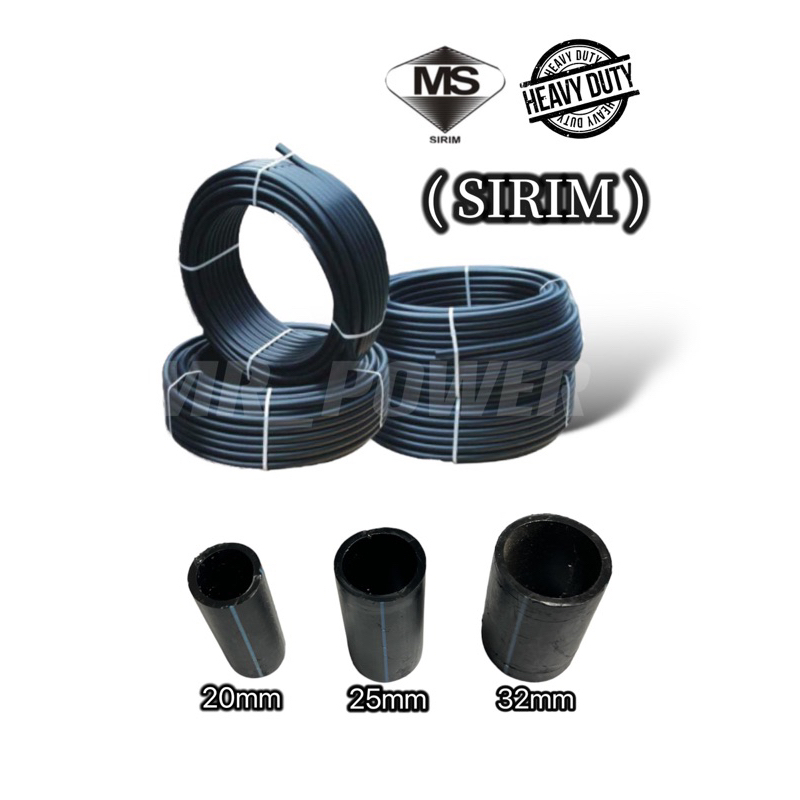 POLY PIPE HITAM (20MM)(25MM)(32MM)- (SIRIM) PIPE POLY HITAM | Shopee ...