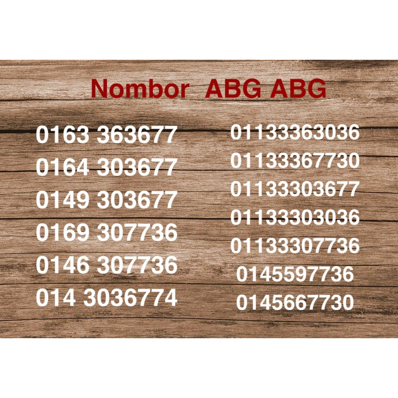 Numper prepaid Abang Perang | Shopee Malaysia