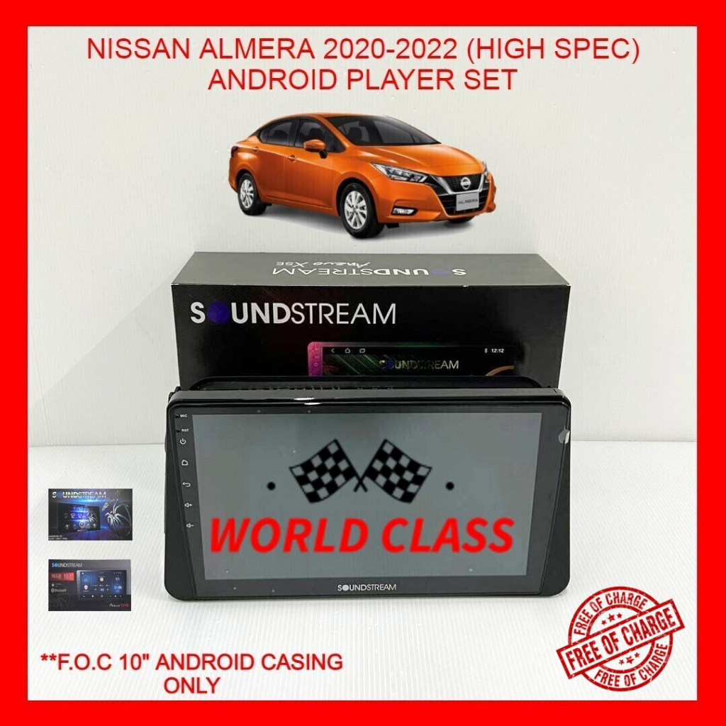 NISSAN ALMERA / KICK 2020-2022 HIGH SPEC SOUNDSTREAM 10" ANDROID IPS ...