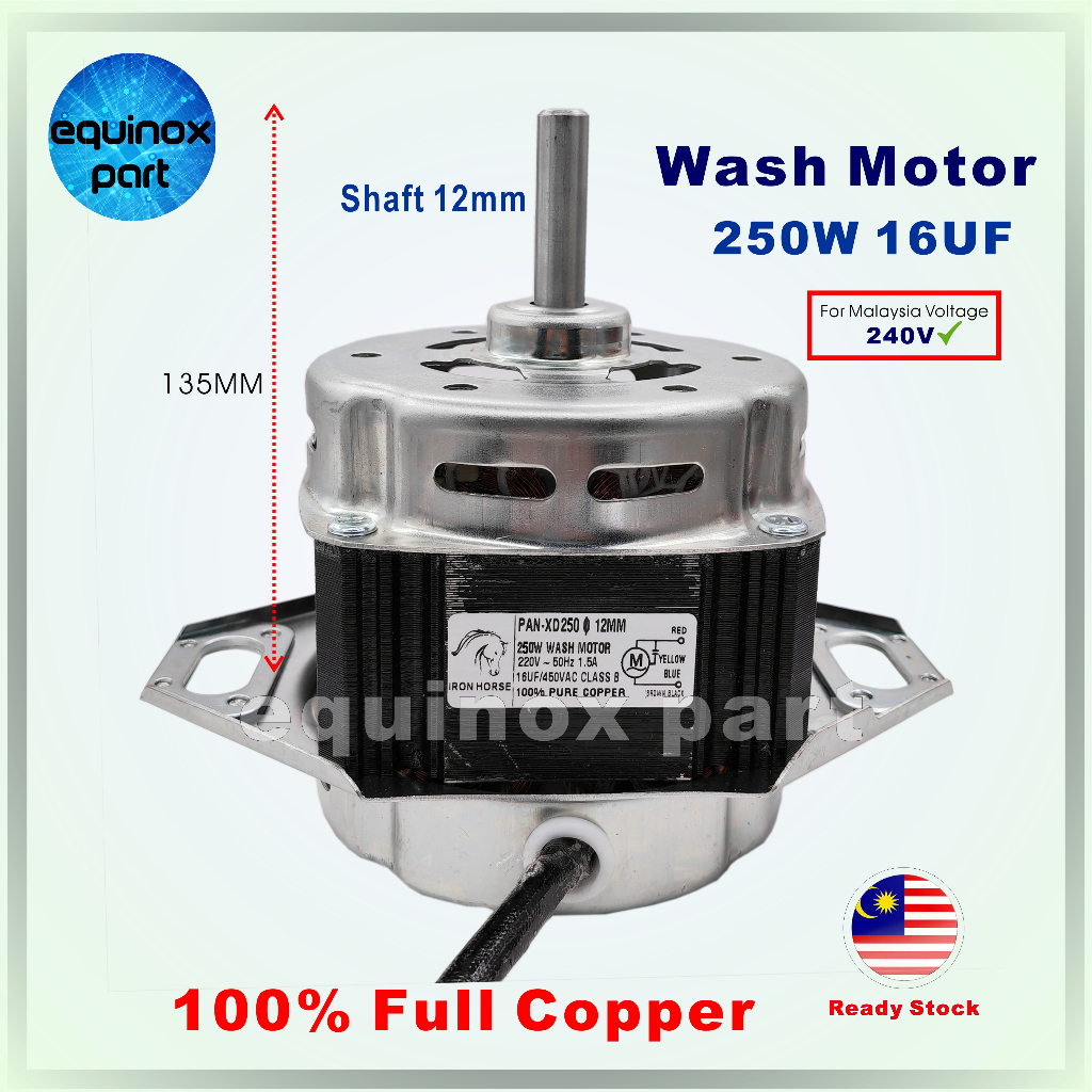 Panasonic / Sharp / Midea Washing Machine (Auto) 250W 16uf Wash Motor ...