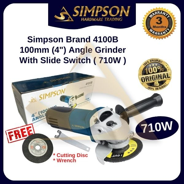 SIMPSON 4100B 4" Angle Grinder ( 710W ) | Shopee Malaysia