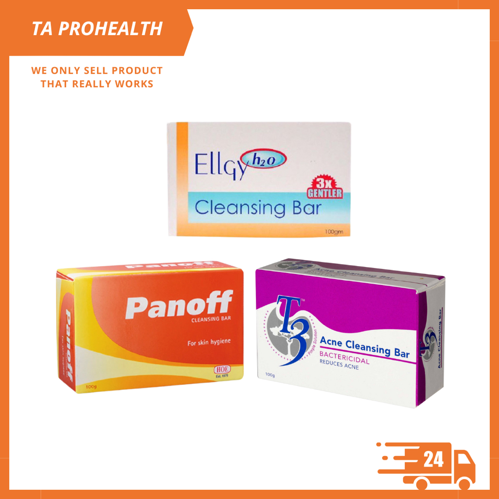 Panoff Cleansing Bar Soap / T3 Acne Cleansing Bar / Ellgy H2O Cleansing ...
