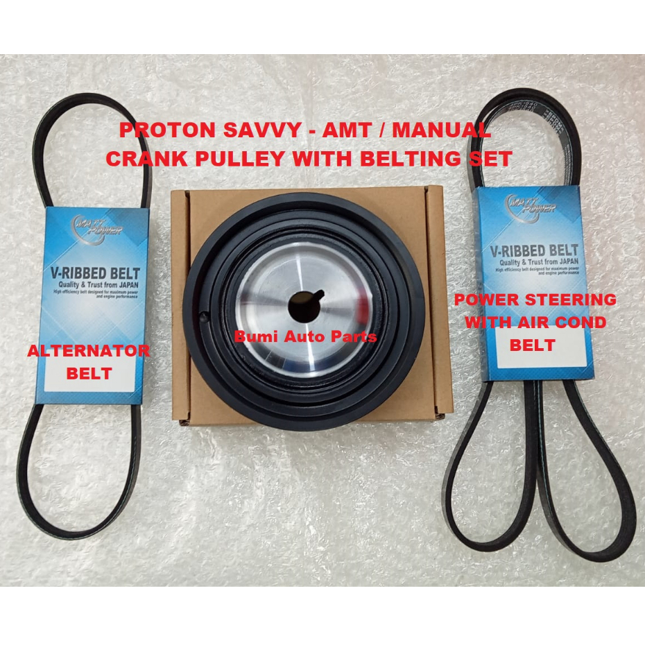 Proton Savvy Crank Pulley With Air Con And Alternator Belting Savvy ...
