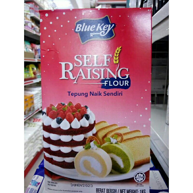 BLUEKEY SELF RAISING FLOUR 1KG (NEW PACKAGING) | Shopee Malaysia