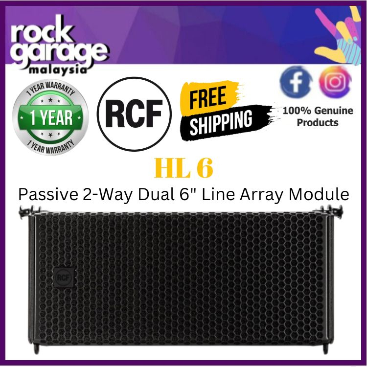 RCF HL 6 Passive 2-Way Dual 6" Line Array Module ( HL-6 / HL6 ...
