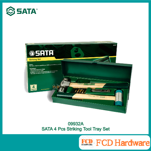 SATA 09932A 4pcs Striking Tool Set with Hammer / Feeler Gauges / Punch Set Tray Set 09932 ...