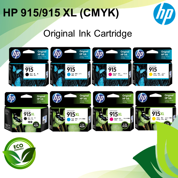 HP 915/915XL Black, Tri-Color, Combo Original Ink Cartridge | Shopee ...