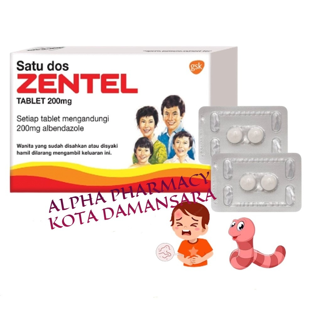 Zentel Tablets 200mg/2 tablets / 4 tablets | Shopee Malaysia
