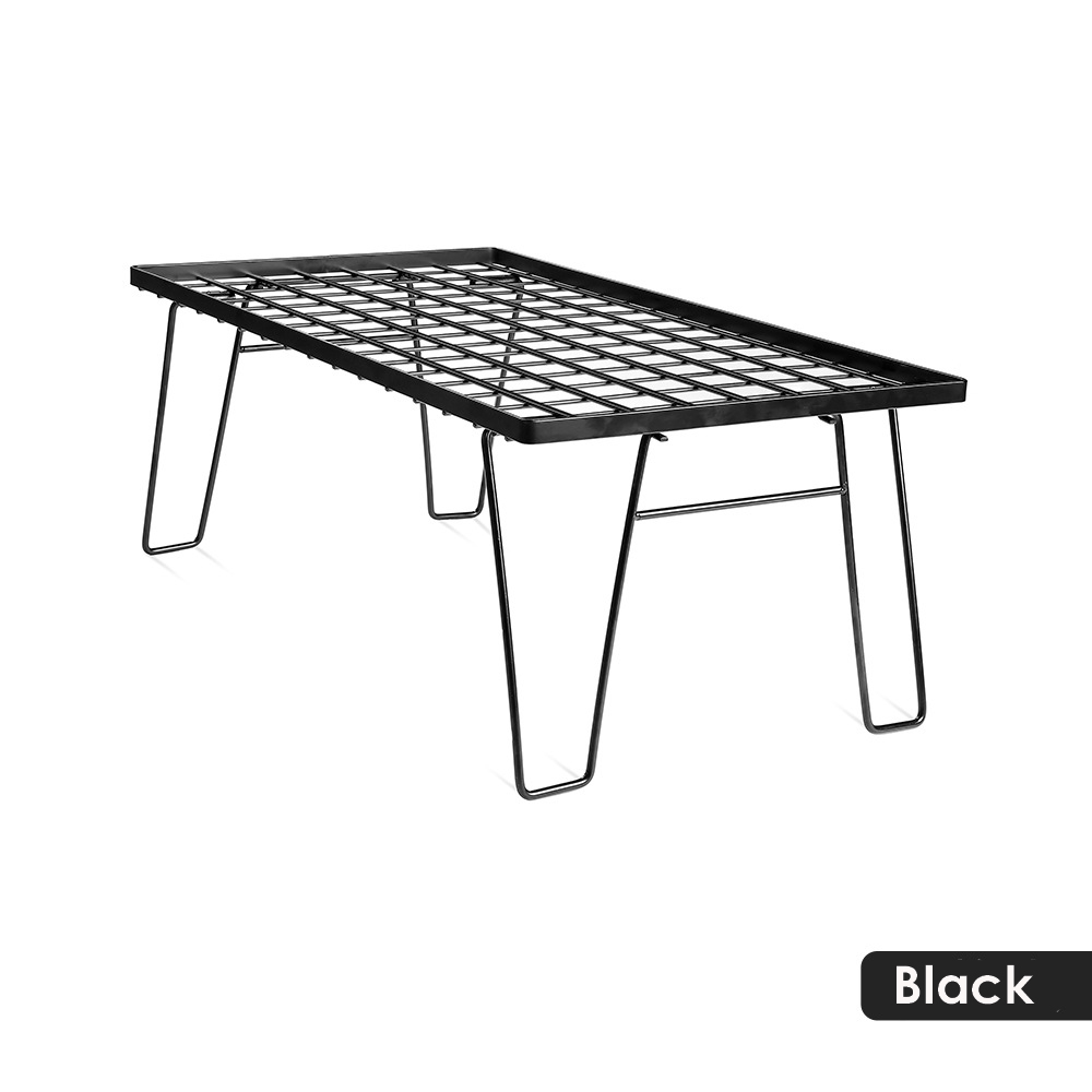 CAMPGURU Iron Steel Mesh Camping Rack Table Foldable Portable Stacking ...