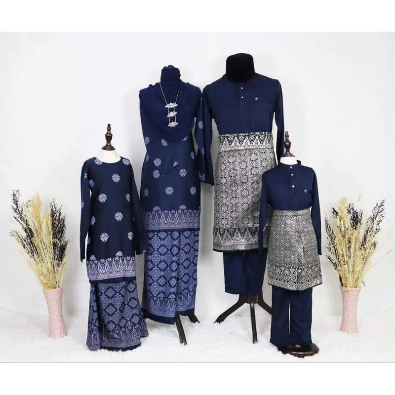 [ Set Sedondon Raya Ready Stock ] Set Family Kurung Songket Tabur ...