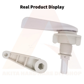 White Plastic Lever Handle (Plastic Rod) Toilet Cistern PVC Flush ...